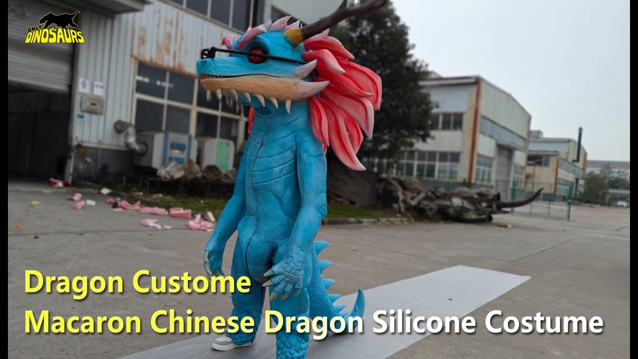 Macaron Chinese Dragon Silicone Costume - YouTube