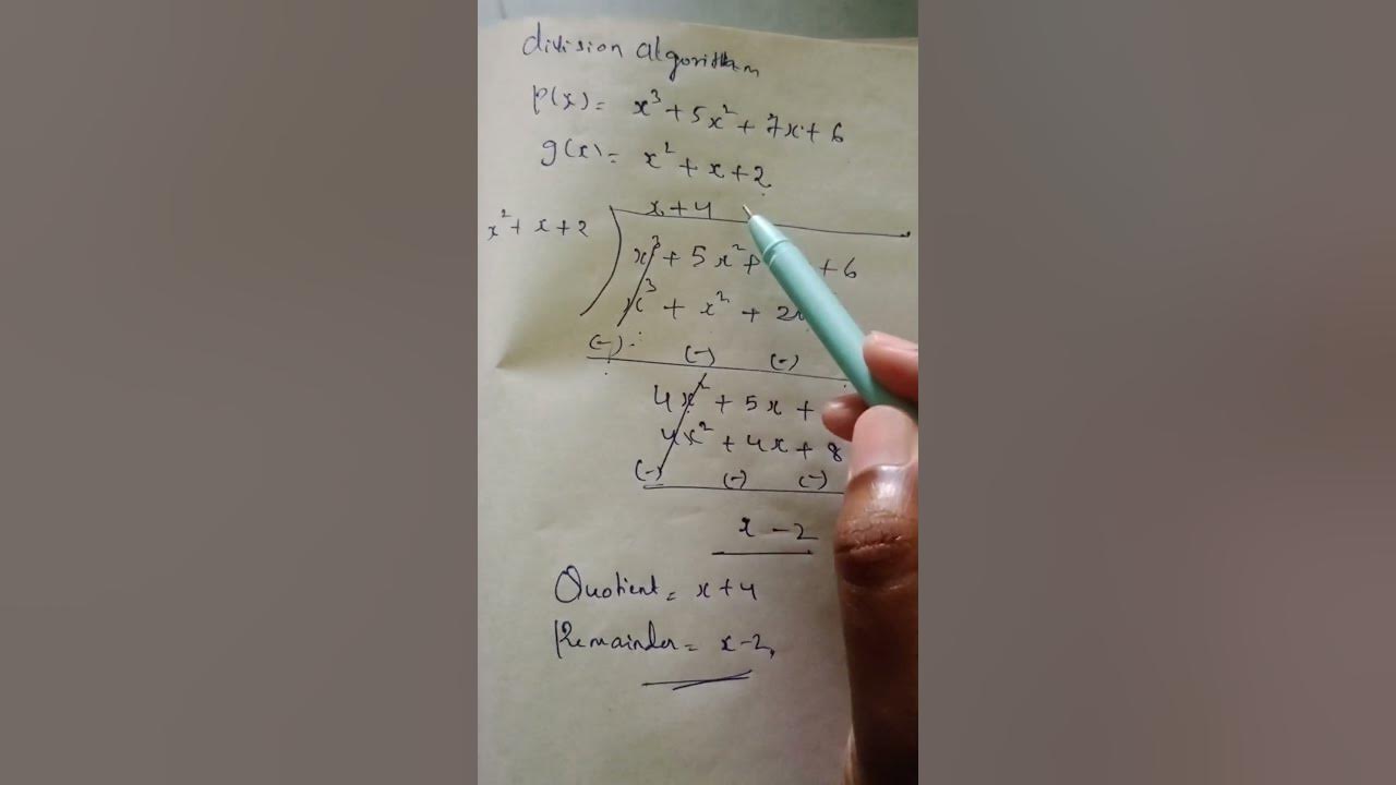 find the division algorithm - YouTube