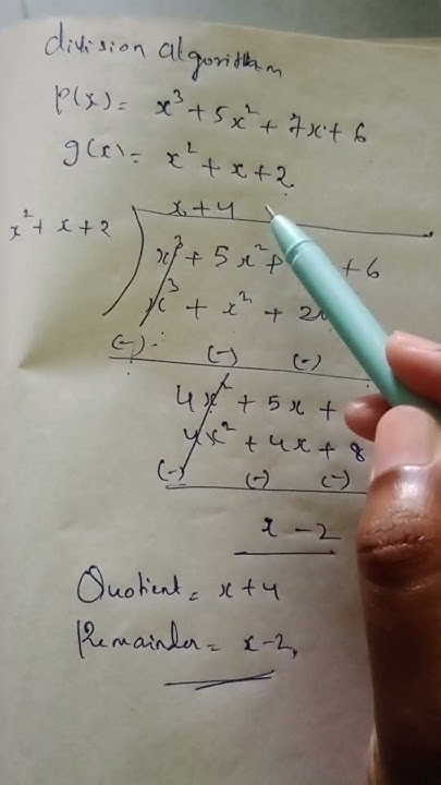 find the division algorithm - YouTube