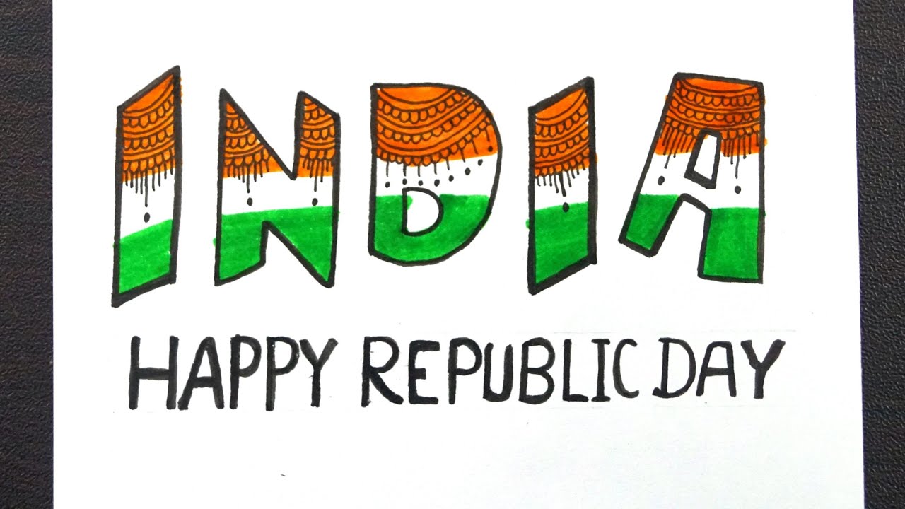 Republic Day Special Stylish Letter Writing || Republic Day Lettering ...