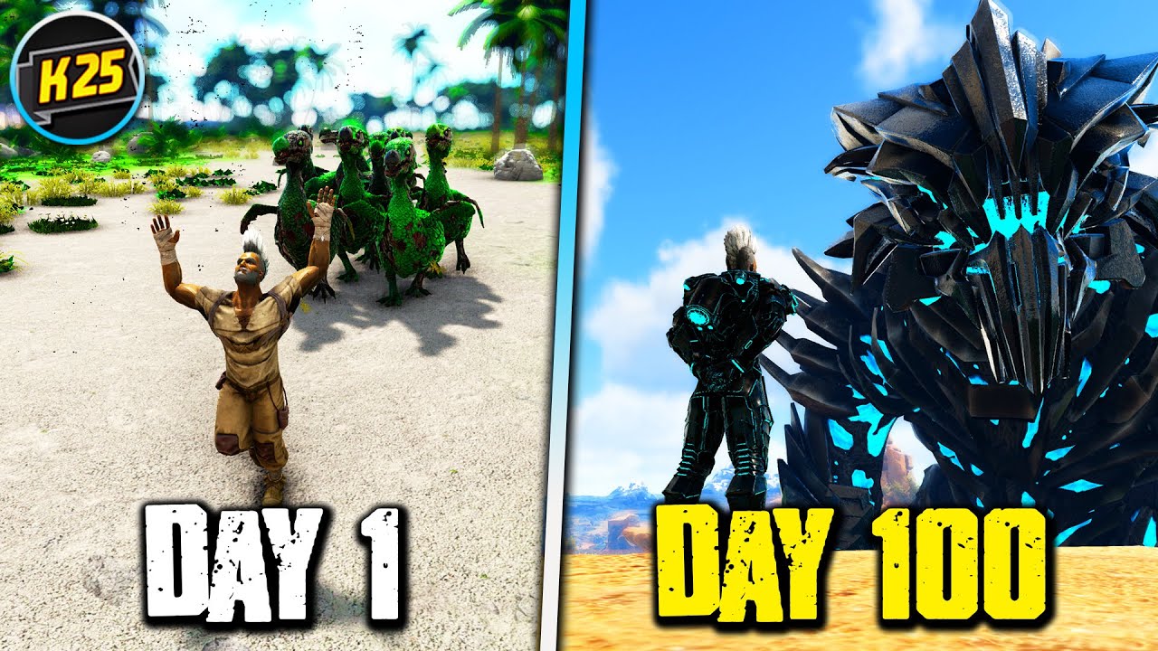 I Survived 100 Days in ARK Survival Evolved Modded, Primal Fear😬 - YouTube