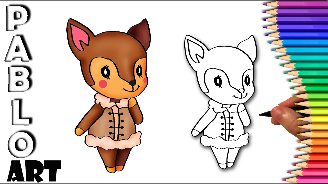 How to Draw Fauna from Animal Crossing | Learn to Draw step by step ...