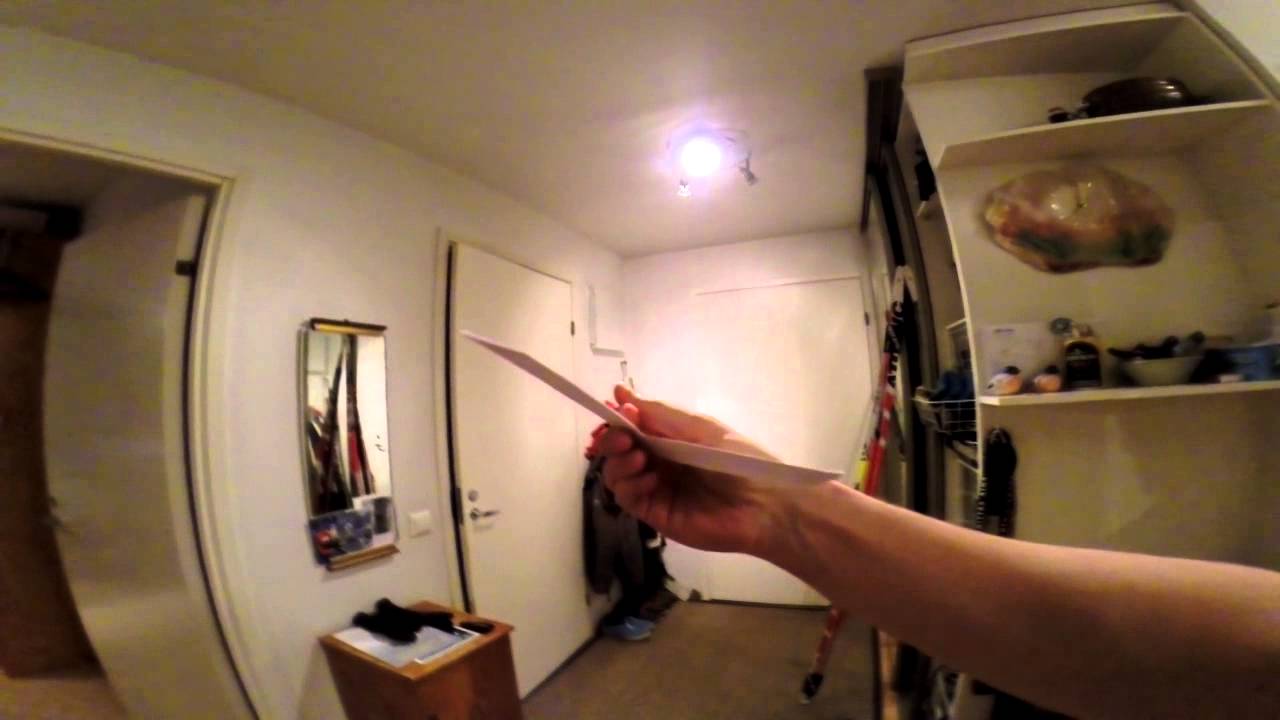Origami Boomerang Indoor Flight Test in Slow Motion - YouTube