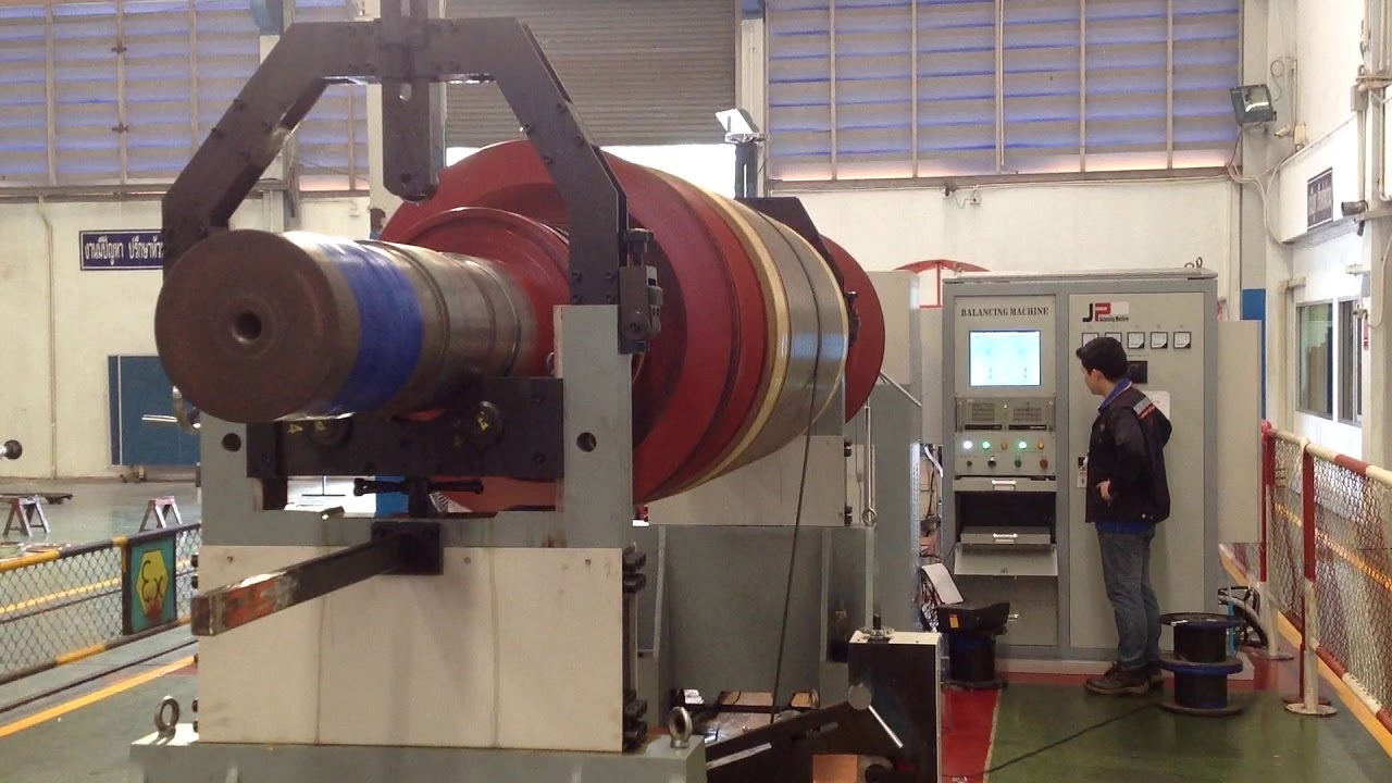 generators rotor balancing machine - YouTube