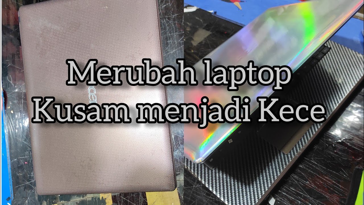CARA MEMASANG STIKER PADA LAPTOP - YouTube