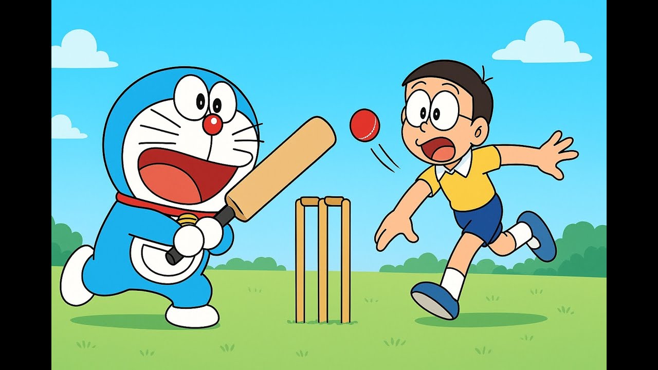 Doraemon Playing Cricket with Nobita | Nobita New Eppisode 2025 - YouTube