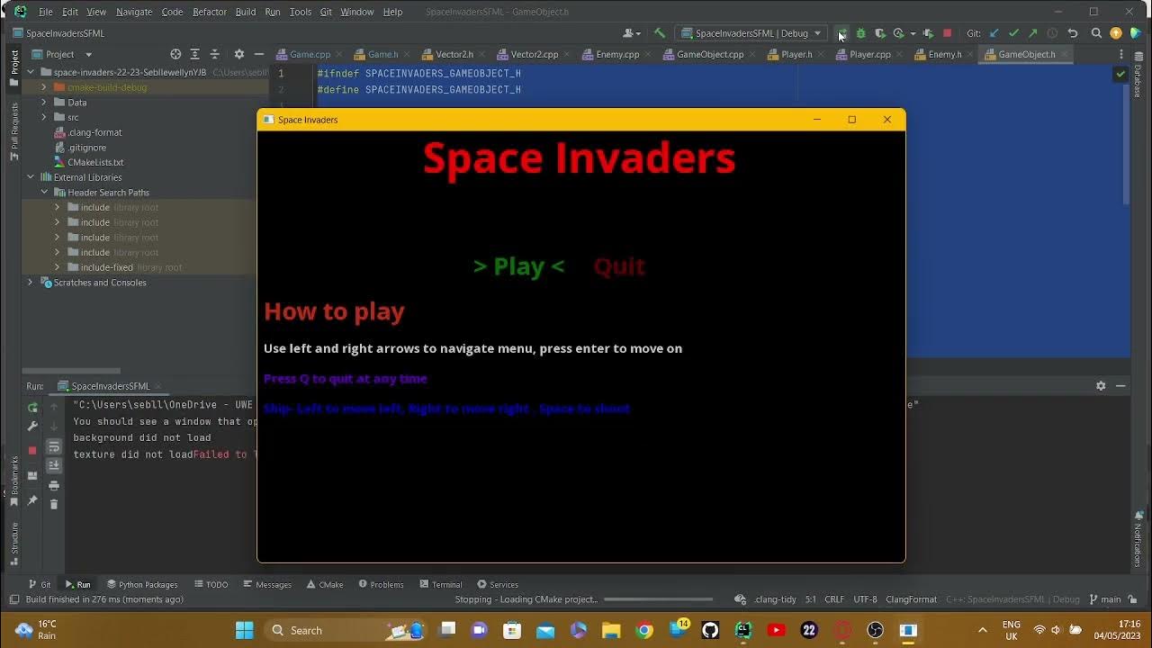 Space Invaders C++ SFML - YouTube