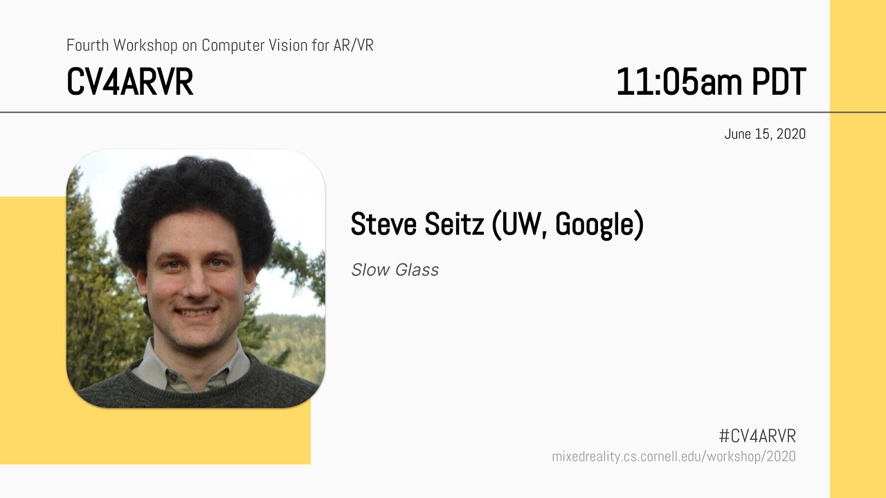 Steve Seitz - Slow Glass (CV4ARVR 2020) - YouTube