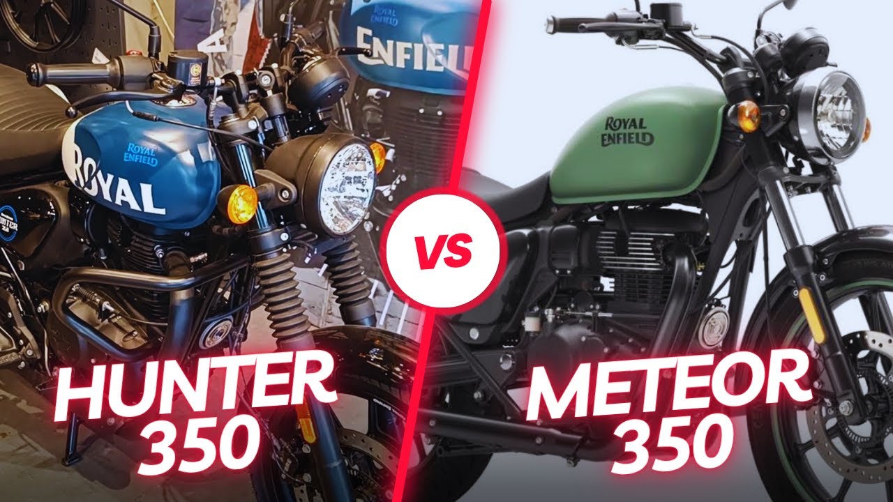 Royal Enfield Hunter 350 VS Meteor 350 - YouTube