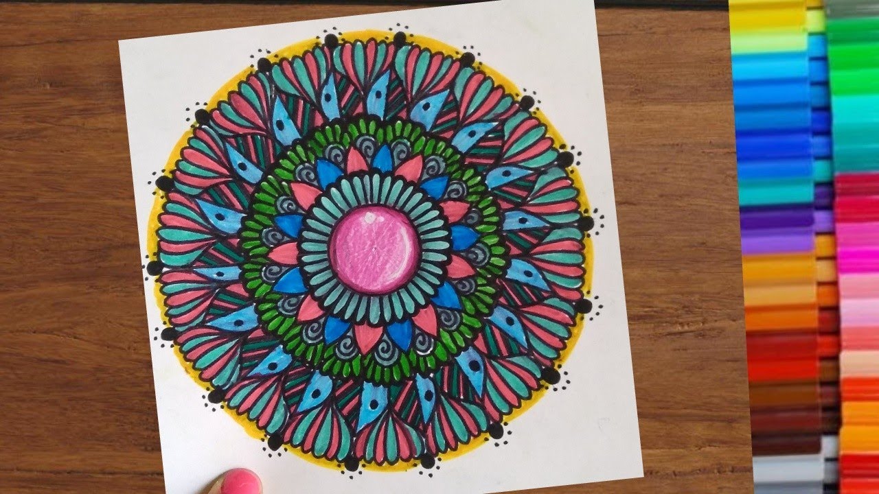 Simple mini mandala drawing and coloring #mandala #drawing #coloring ...