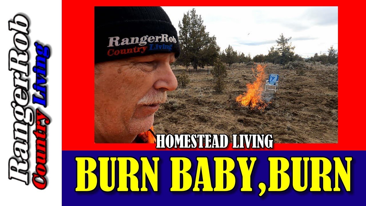 Field Burning, Clearing Our Back Homestead Acreage - YouTube