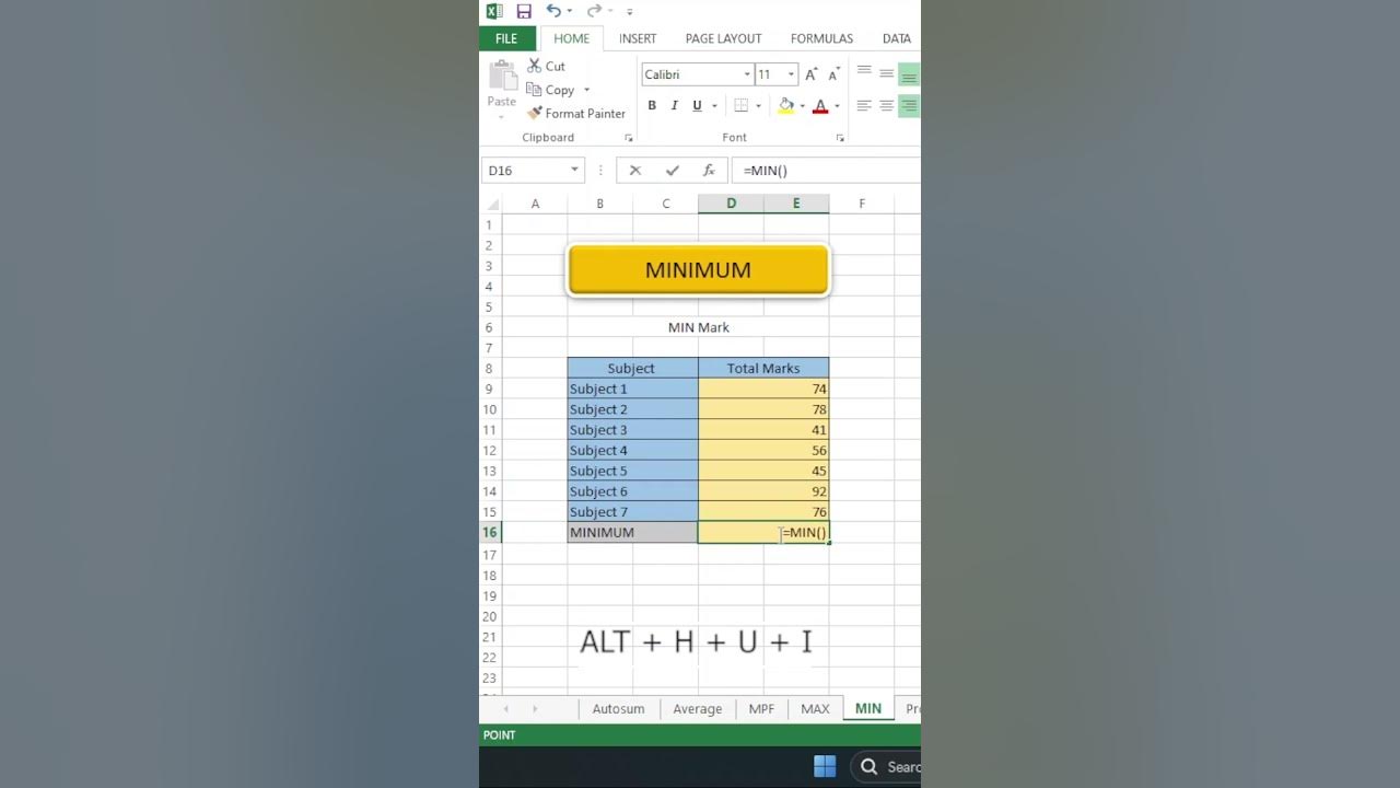 𝐄𝐱𝐜𝐞𝐥 𝐓𝐢𝐩𝐬 𝐚𝐧𝐝 𝐓𝐫𝐢𝐜𝐤𝐬: 𝐇𝐨𝐰 𝐭𝐨 𝐔𝐬𝐞 𝐭𝐡𝐞 𝐌𝐢𝐧𝐢𝐦𝐮𝐦 𝐅𝐨𝐫𝐦𝐮𝐥𝐚 𝐟𝐨𝐫 𝐄𝐟𝐟𝐢𝐜𝐢𝐞𝐧𝐭 𝐃𝐚𝐭𝐚 𝐀𝐧𝐚𝐥𝐲𝐬𝐢𝐬 #exceltips ...