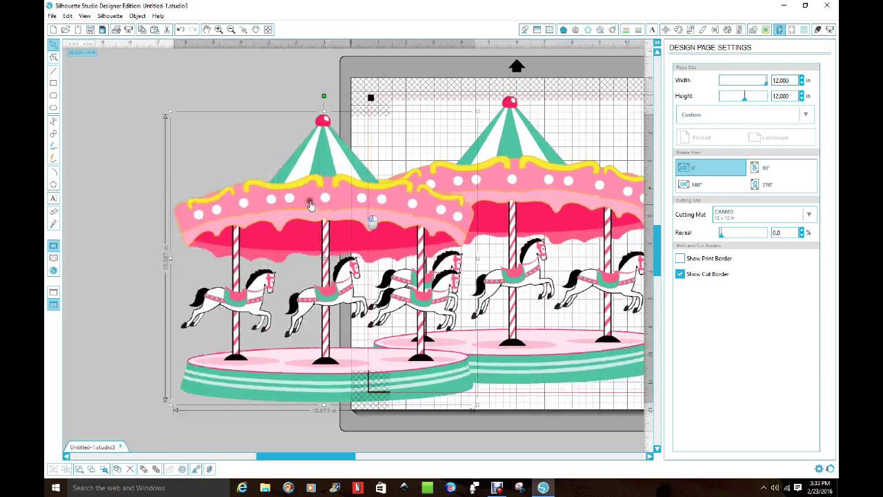 Carousal Print and Cut - YouTube