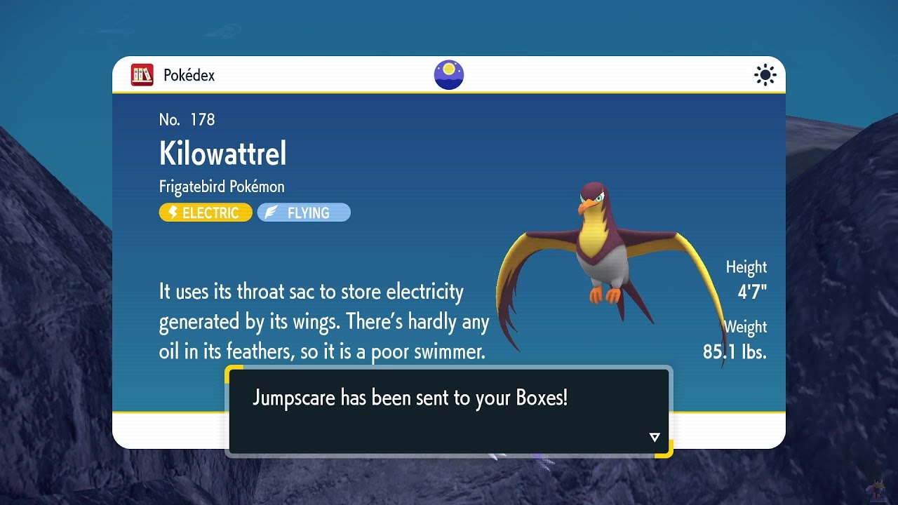 Pokemon Violet- Shiny Kilowattrel Jumpscare - YouTube