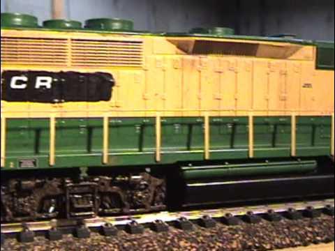 Athearn CR GP35 #3629 on my layout - YouTube