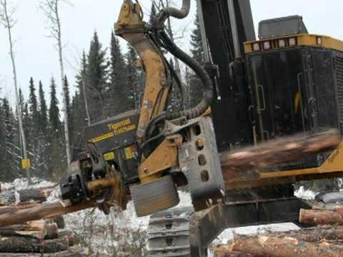 Tigercat H855C walk-around (2007) - YouTube