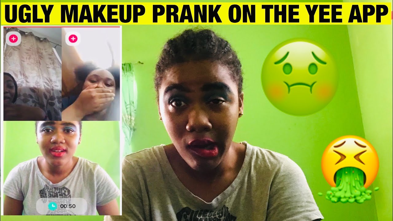 Ugly 🤢Makeup 🤮Prank on the Monkey/Yee app *HILARIOUS* - YouTube