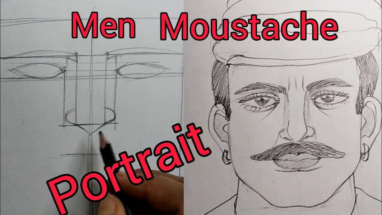 simple portrait of moustache man - YouTube