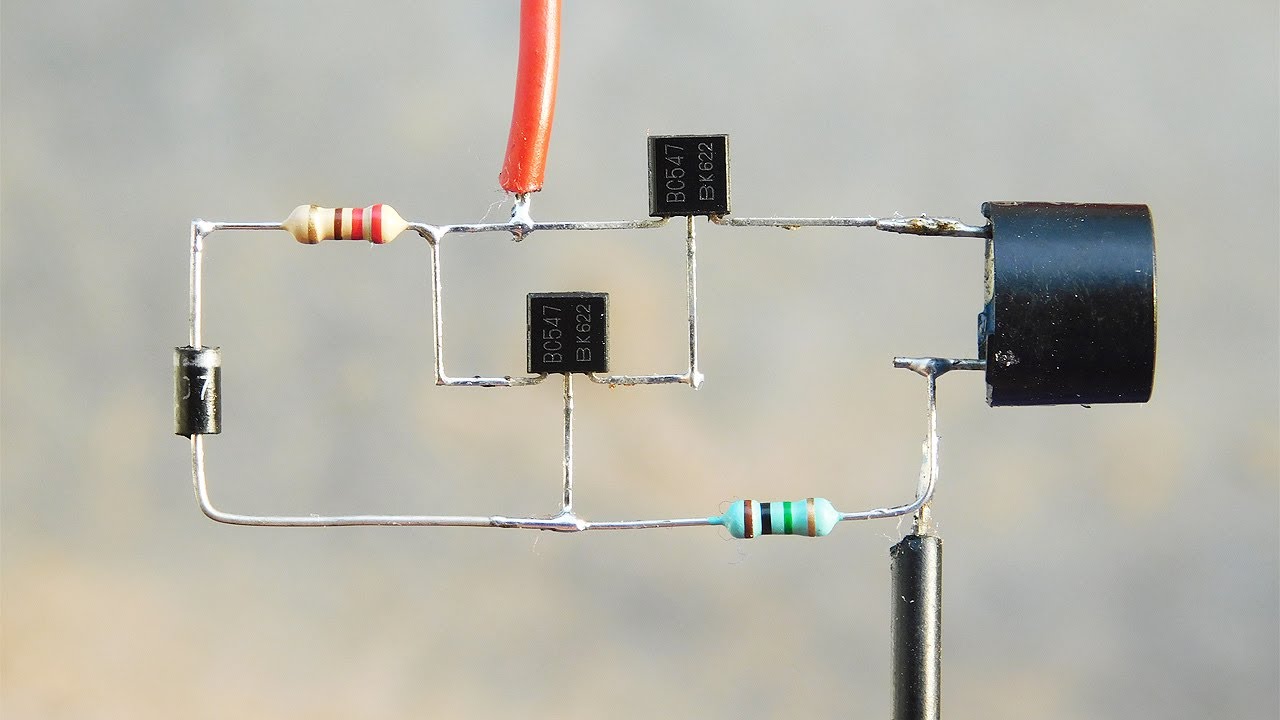 Awesome Electronics Projects With BC547 Buzzer And Diode - YouTube
