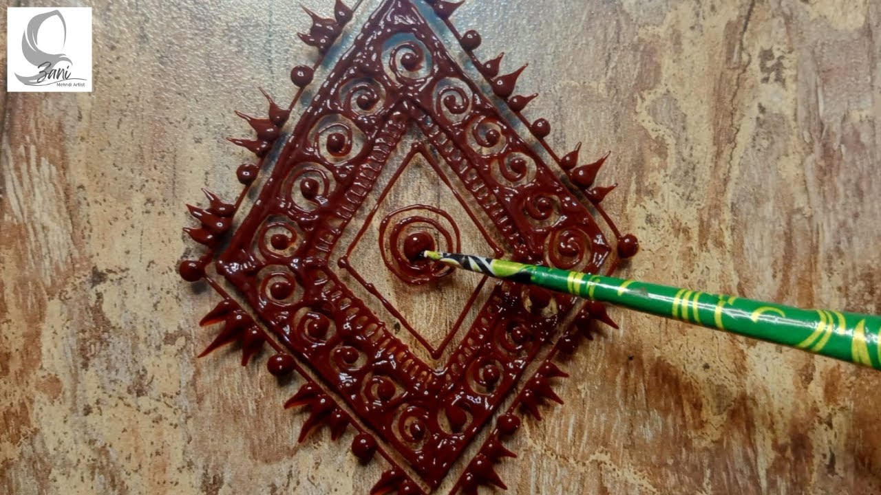 Square Tikki Mehndi Design || Easy Top Arabic Mehndi Design #mehndi # ...