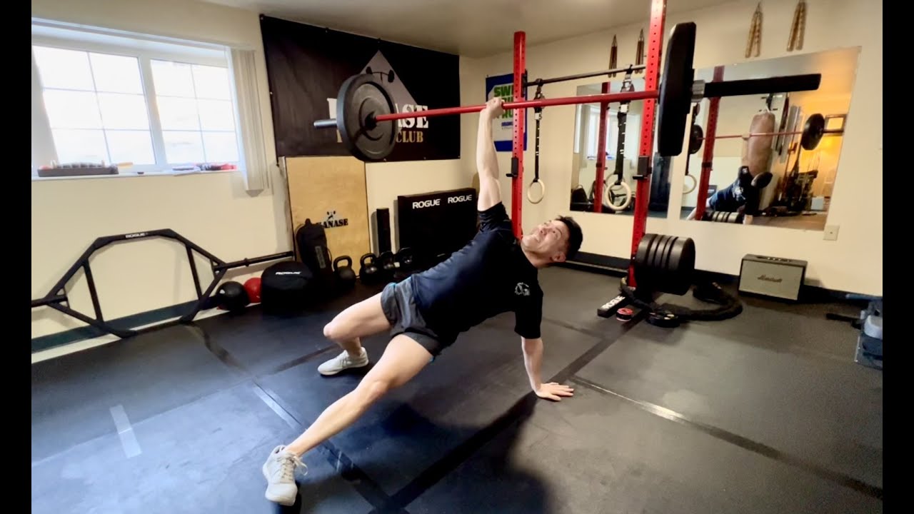 Barbell Turkish Get Up with 120lbs - YouTube