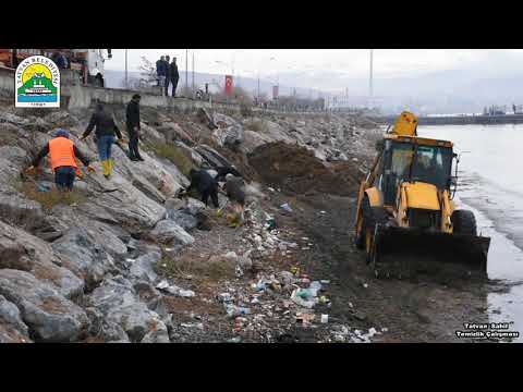 Tatvan Belediyesi Sahil Temizlik Çalışması