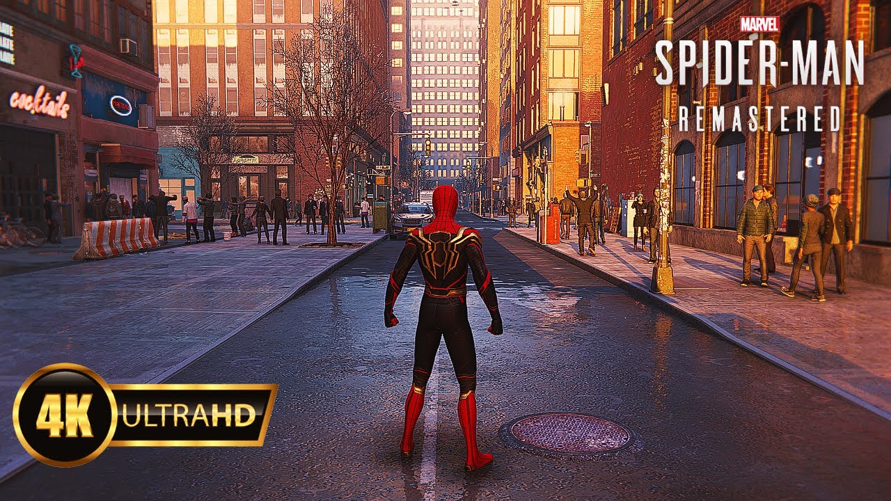 Spider-Man Remastered No Way Home Suit (4K 60FPS) + Gameplay Shocker ...