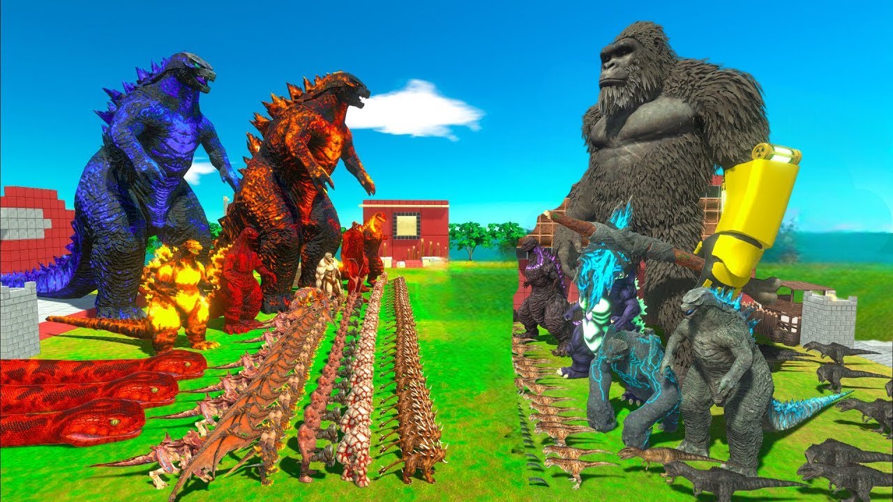 Kong X VS Godjira Fight Animal Revolt Battle Simulator | Godzilla ...