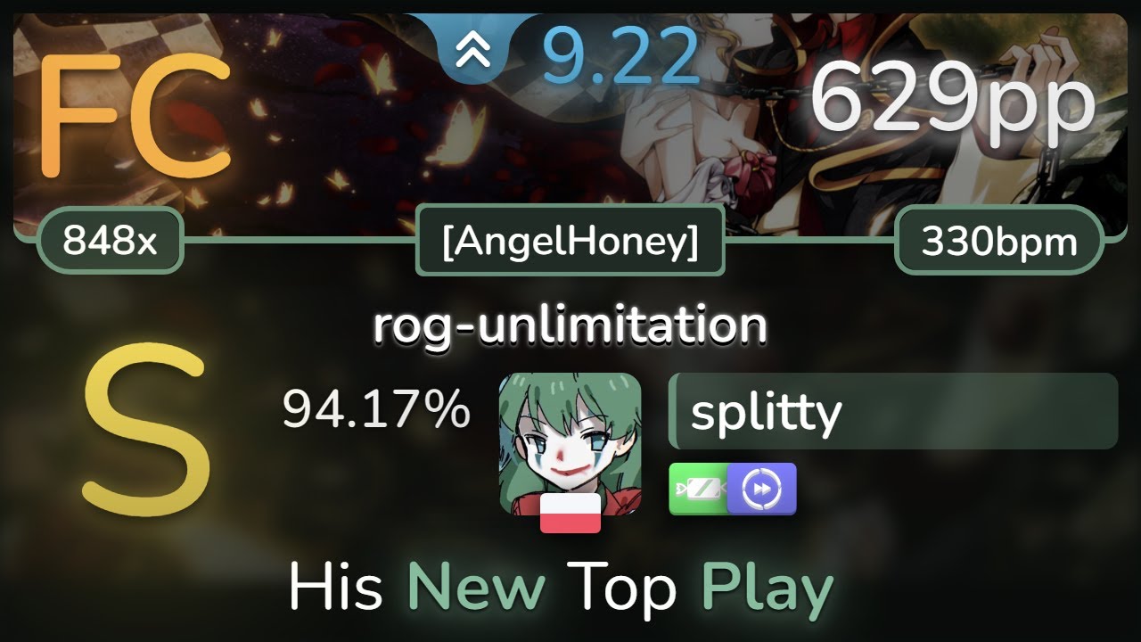 9.2⭐ splitty | 07th Expansion - rog-unlimitation [AngelHoney] +EZDT 94. ...