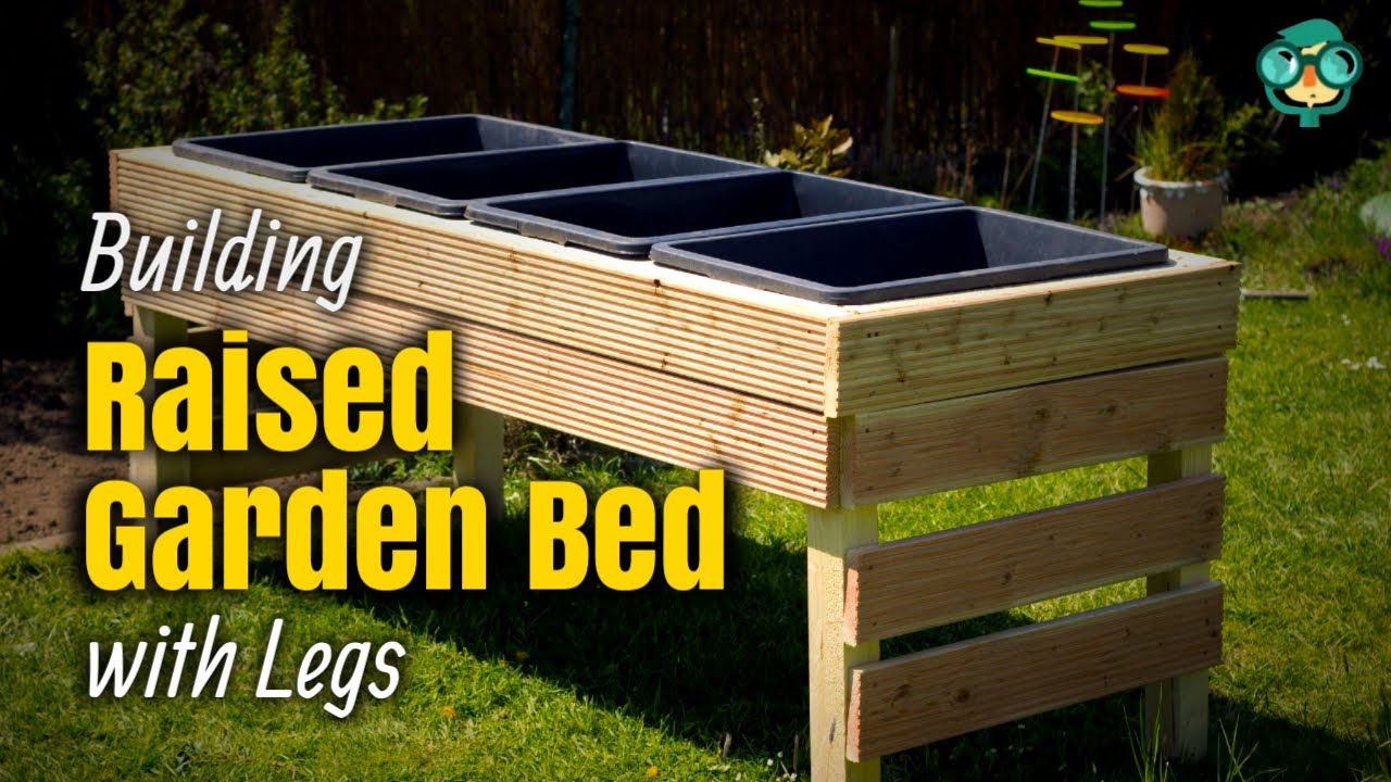 How to Build a Raised Garden Bed with Legs Step by Step || Building a ...