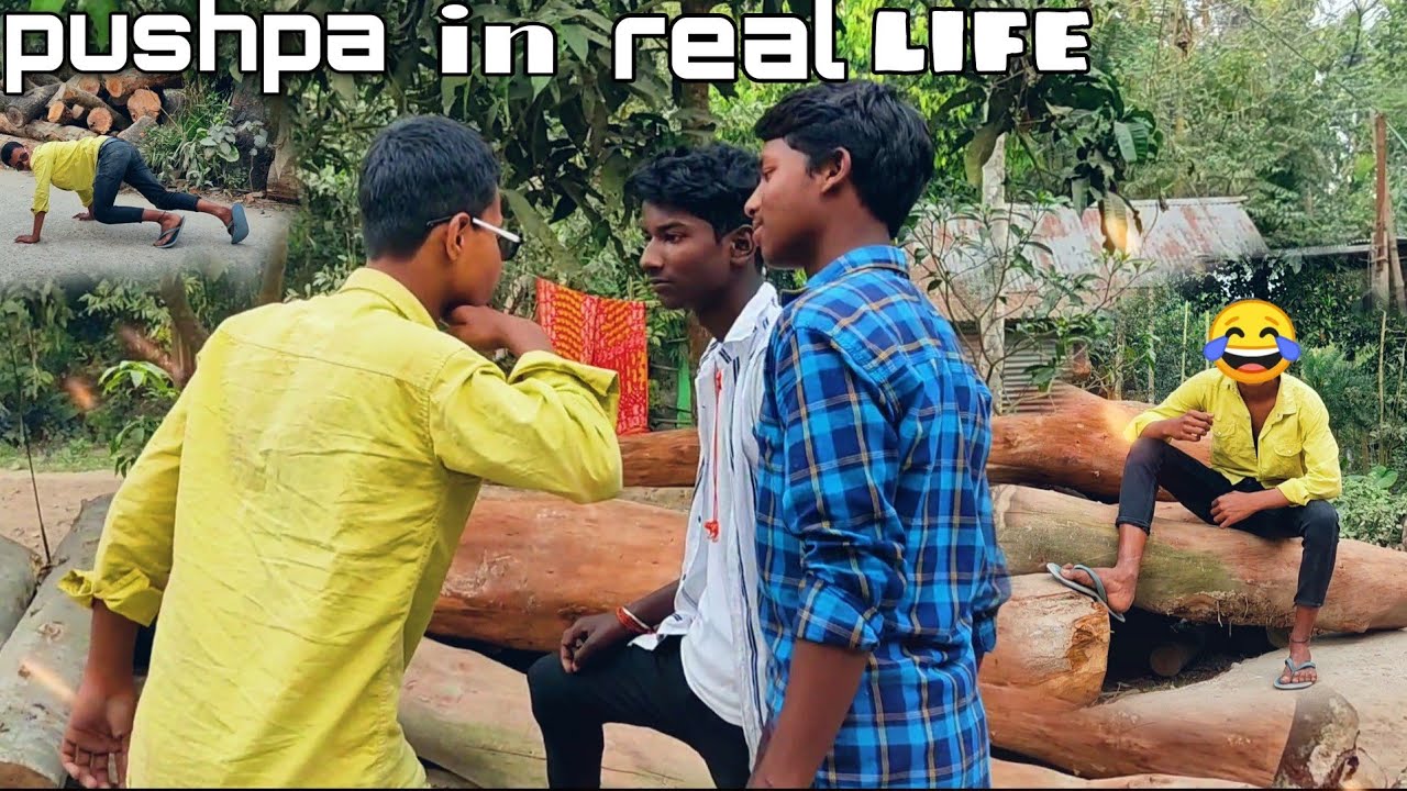 Pushpa in real life || pushpa funny video 😂|| full comedy🤣||h2b vlogs ...