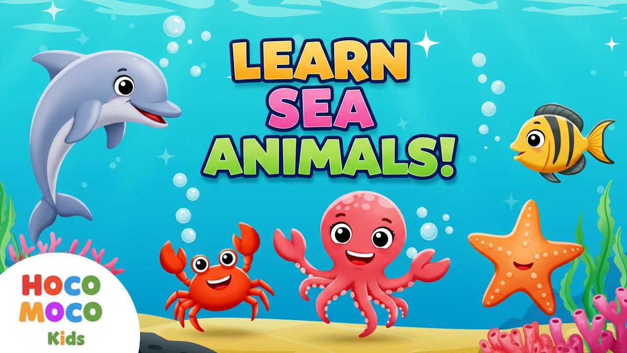 sea animals for toddlers - ocean animals for kids with name and ...