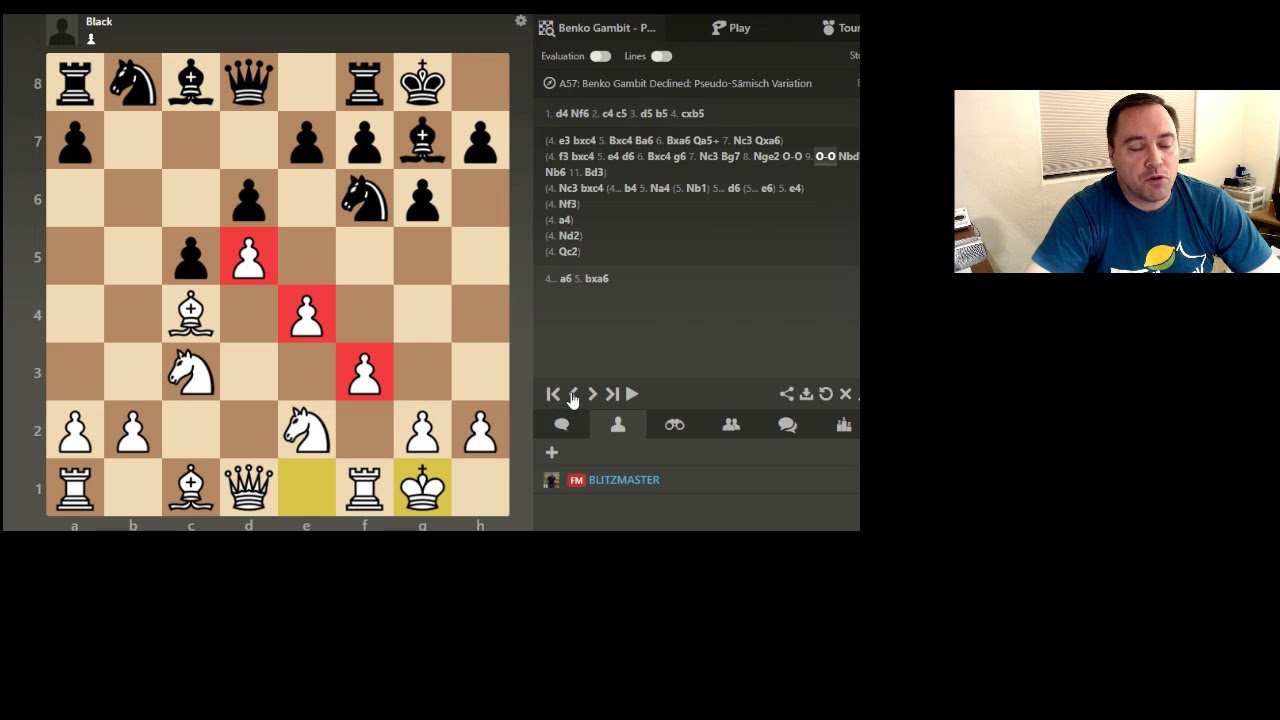 Benko Gambit - Part 3 Declined (move 4) - YouTube