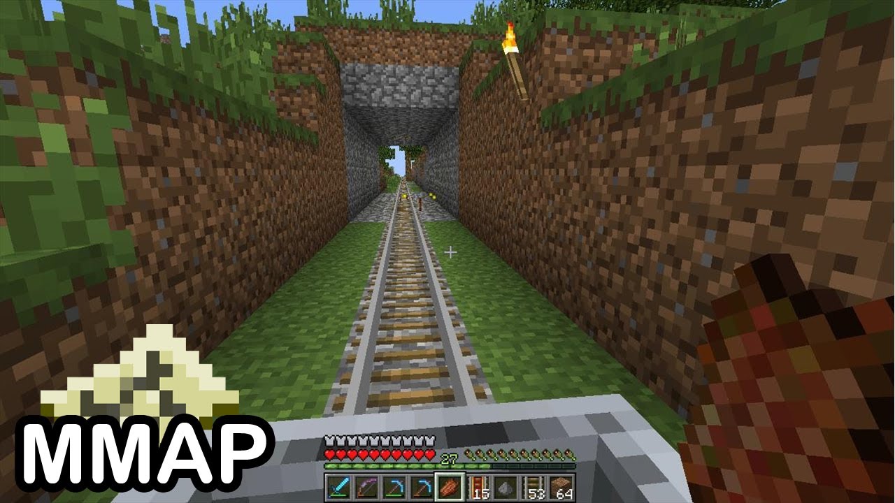 Minecraft: Finished the Mine Rail (337) - YouTube
