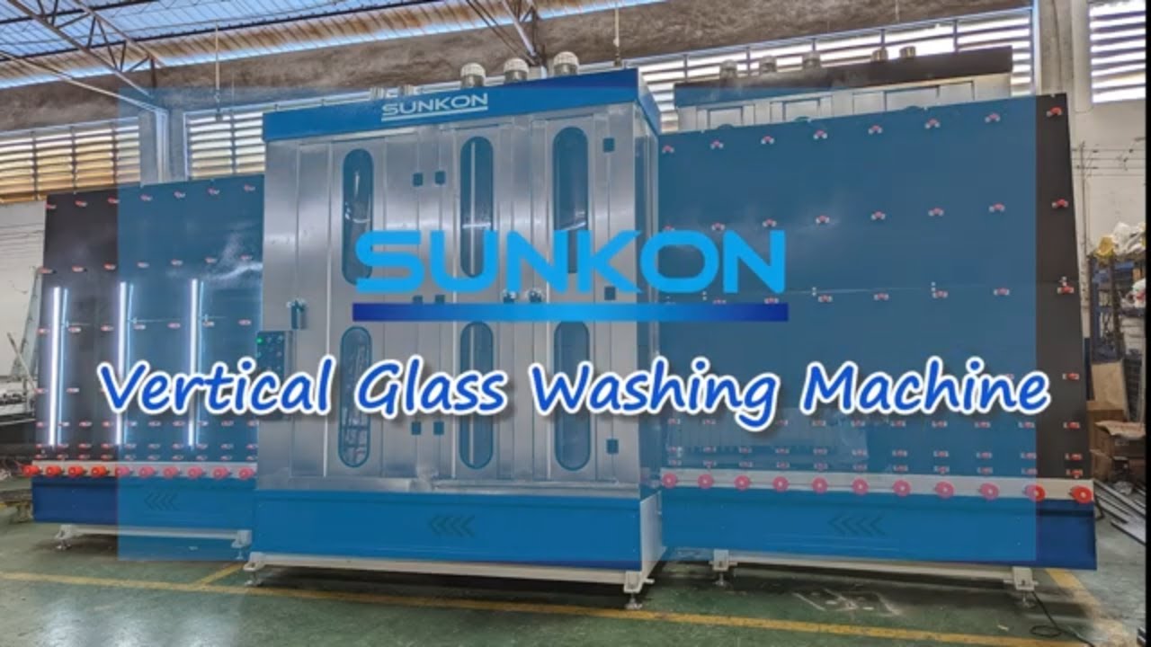 Vertical Glass Washing Machine Testing With Extremely Dirty Glass Sheet ...