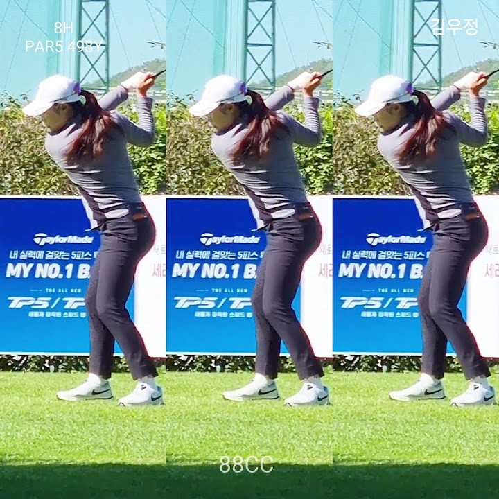 KLPGA 김우정 프로 손을 놔 버려도 프로는 프로? 굿 샷 #golf #klpga #kpga #골프레슨 #골프대회 - YouTube