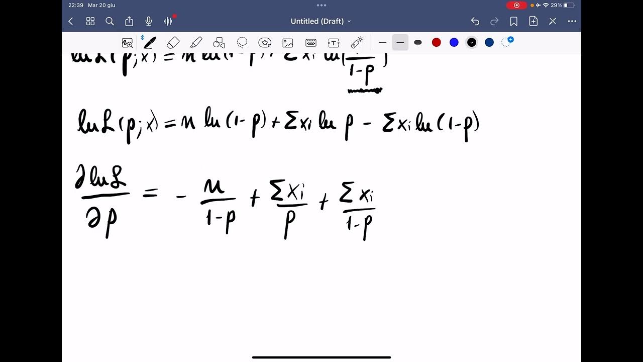 Maximum Likelihood Estimation: Bernoulli distribution - YouTube