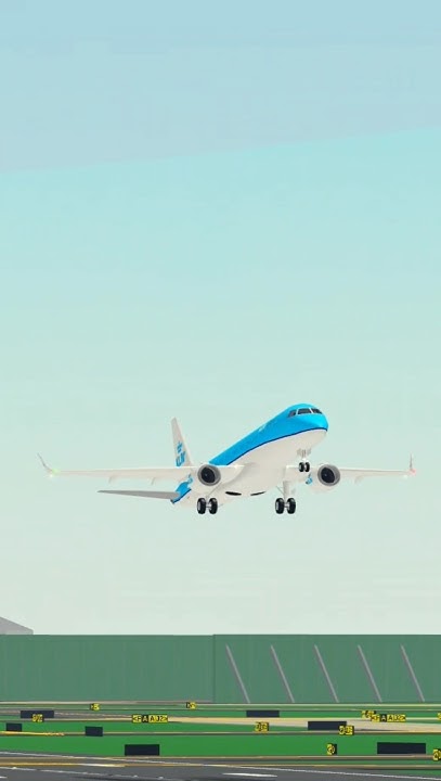 KLM Embraer 190 takeoff from gr in ptfs #planespotting #ptfs - YouTube