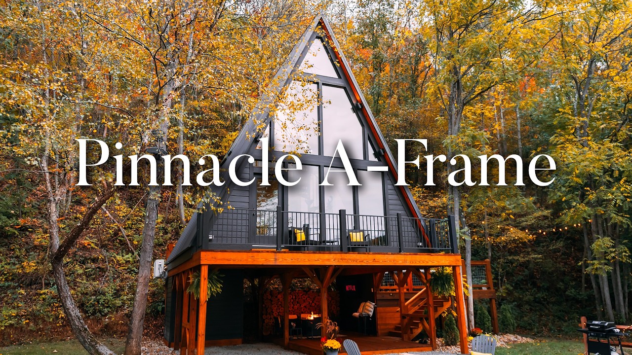 Family Builds Dream Custom Small A-Frame on Farm! Full Airbnb Tour ...