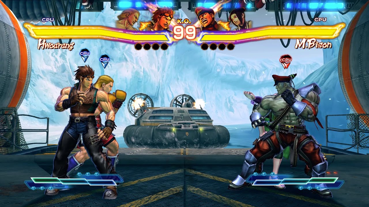 Hwoarang & Steve vs M. Bison & Juri! Magnificent CPU Brawl! - YouTube