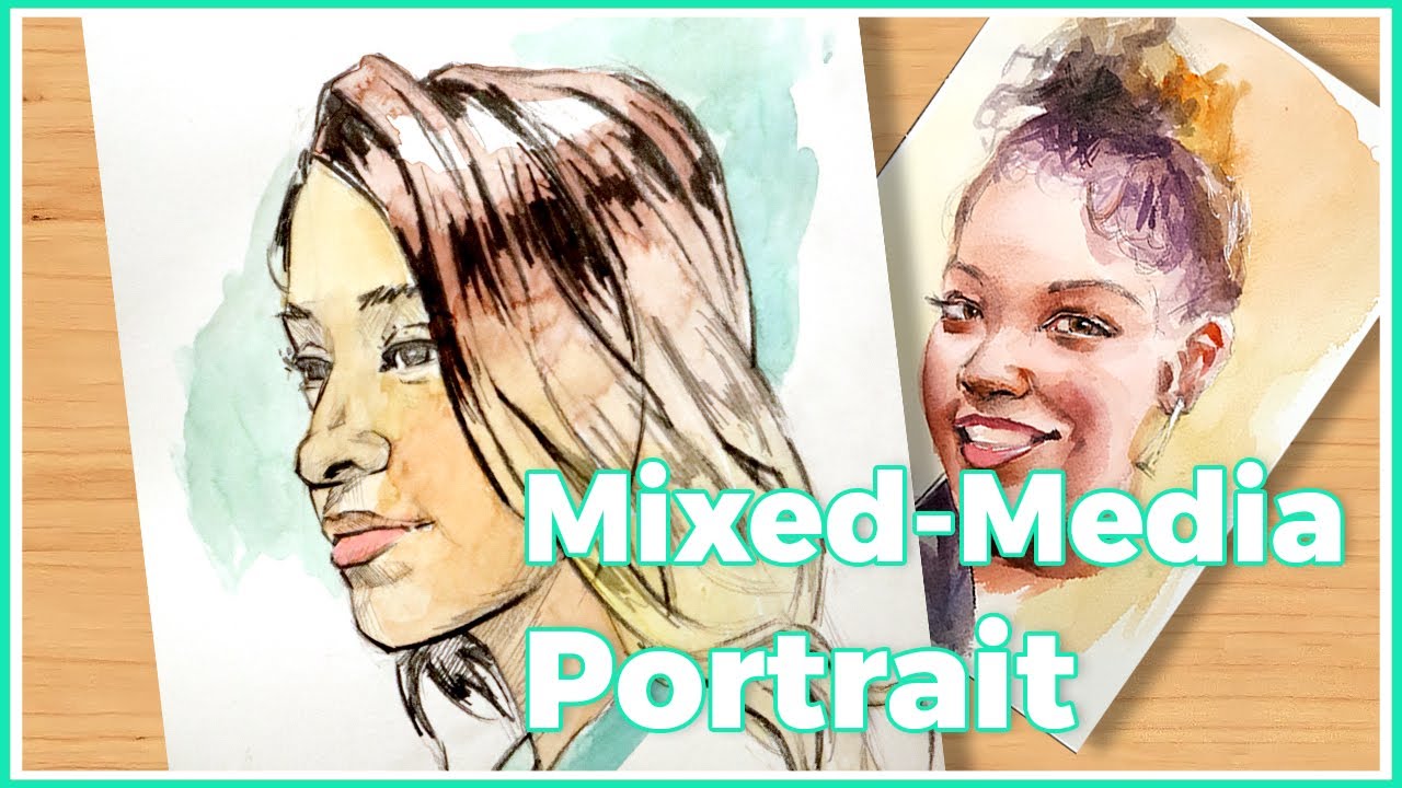 HOW TO DRAW A FACE FOR BEGINNERS | With a mixed media twist (must try ...