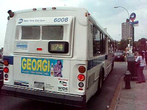 Q74 Bus Leaving Kew Gardens Terminal - YouTube