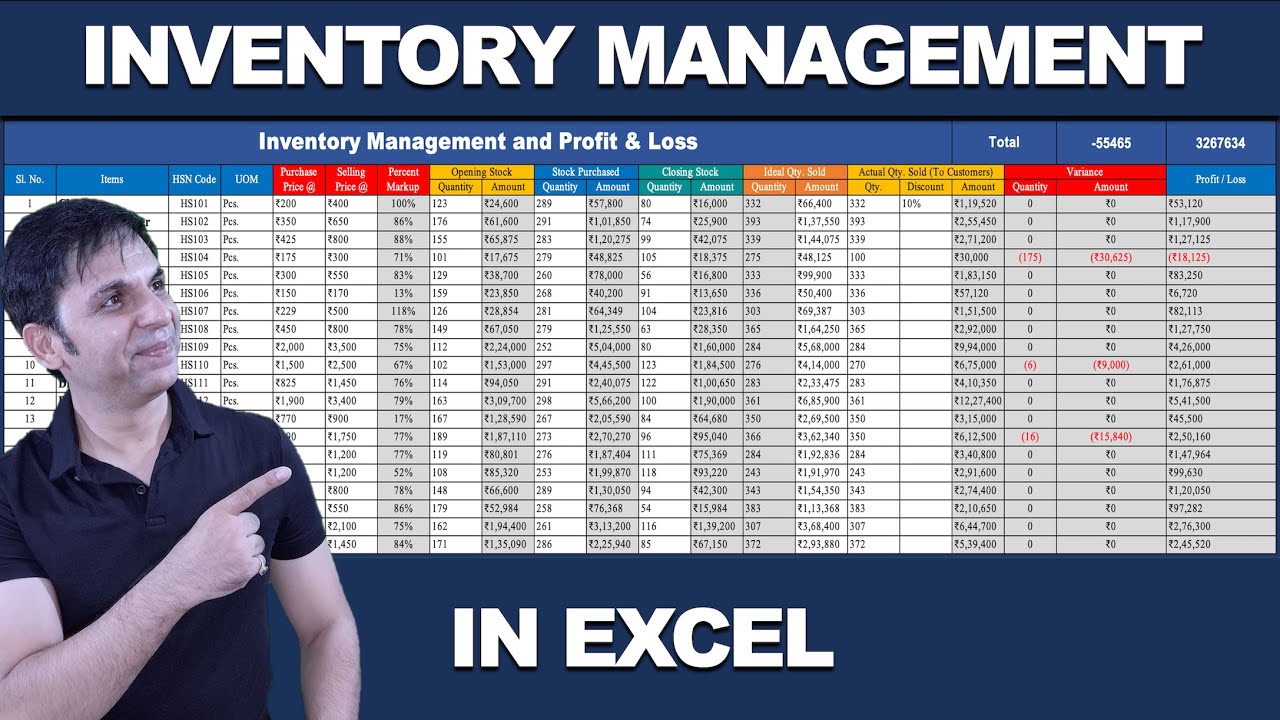 Inventory Management System in Excel / Inventory Management - YouTube