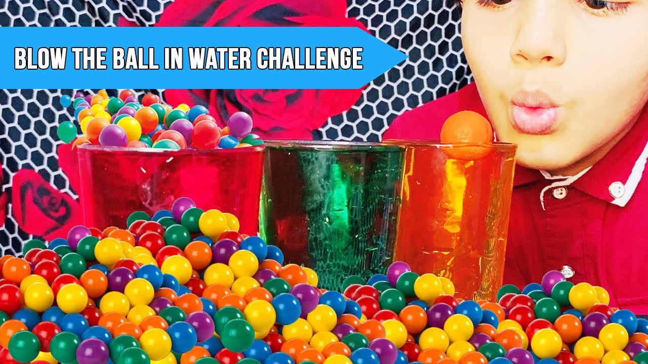 Blow the ball in water😎🥳 #challenge video😀 - YouTube