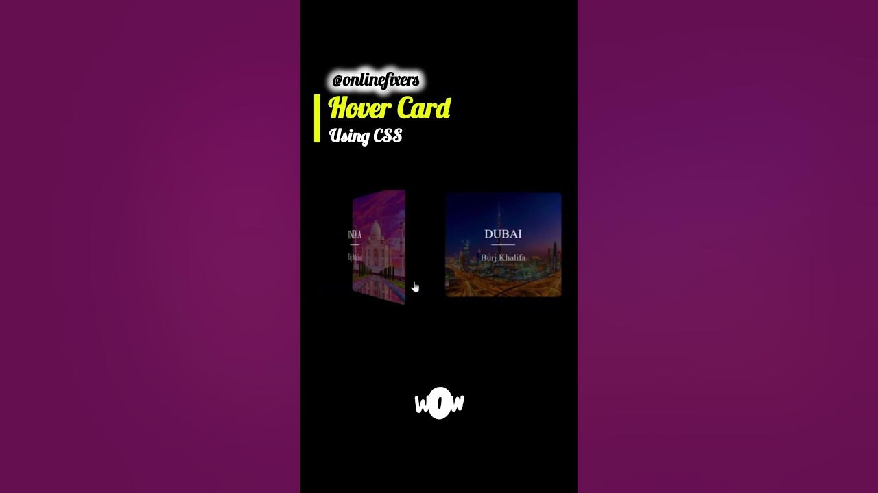 Hover Card Csstutorial Codinglover Coder Codingshortvideo Viral Trending Youtube