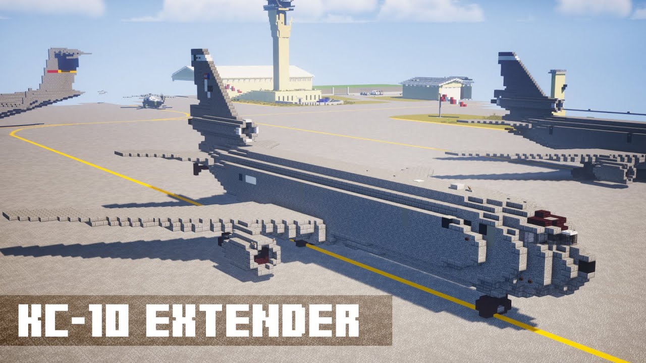Minecraft KC-10 Extender Aerial Refueling Tanker Tutorial - YouTube