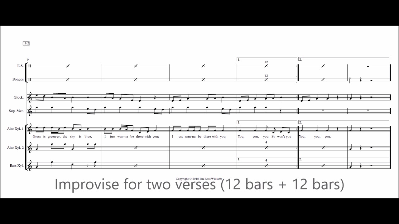 Orff Improvisation -"TAKE ME ACROSS THE RIVER" - [G Do Pentatonic ...