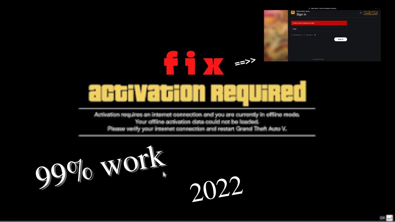 FIX Activation Required & Problem Connection [Problem Solved] GTA V ...