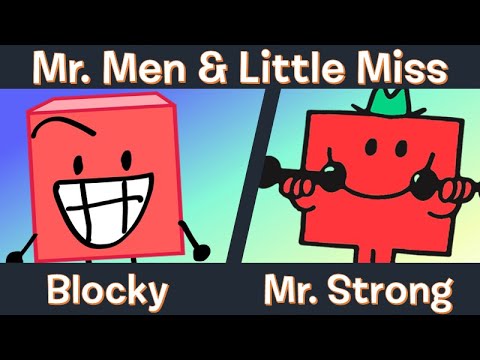 Comparing BFDI Characters To Mr. Men & Little Miss Characters - YouTube