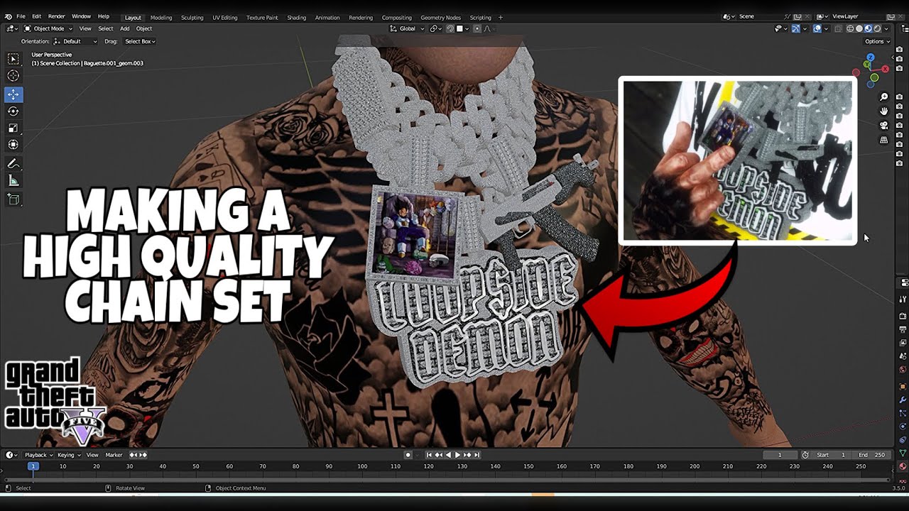 Making A High Quality Chain Set In GTA 5 RP (FiveM) | Blender 3D ...